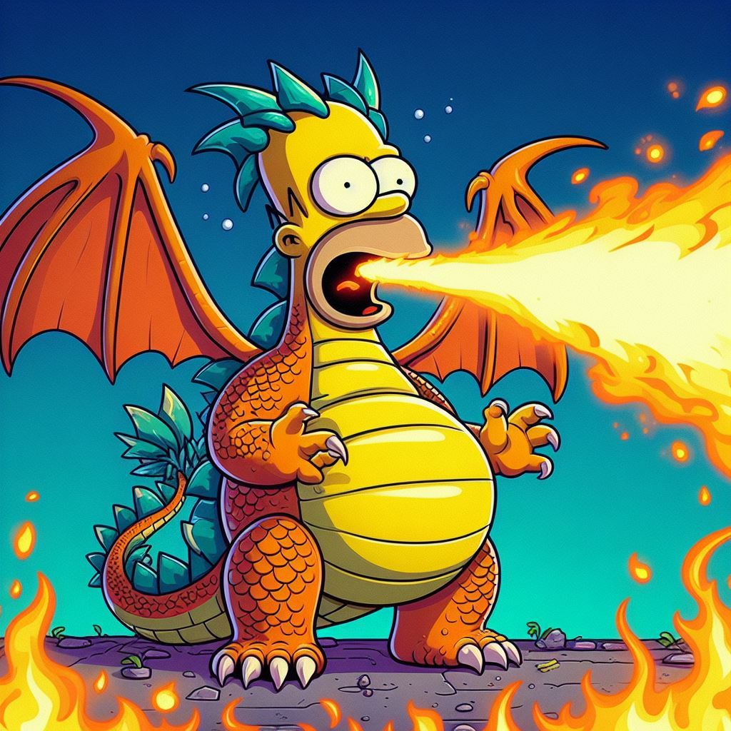 Homer Dragon - AI Generated Artwork - NightCafe Creator