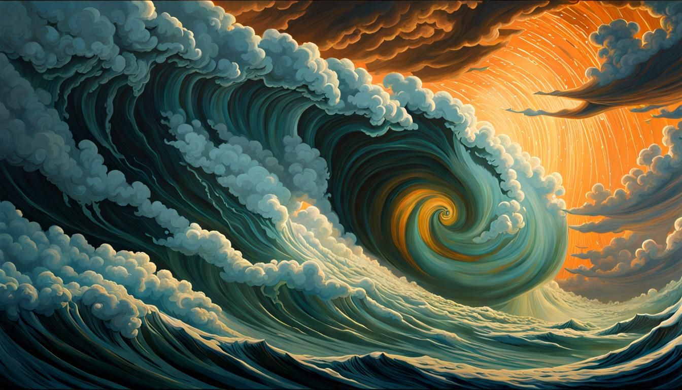 Painting of a hurricane - AI Generated Artwork - NightCafe Creator