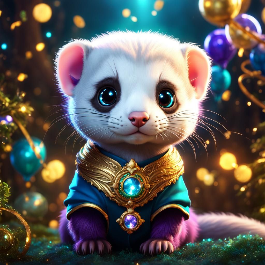 cutest ferret ever - AI Generated Artwork - NightCafe Creator