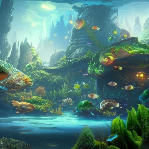 Fish planet - AI Generated Artwork - NightCafe Creator