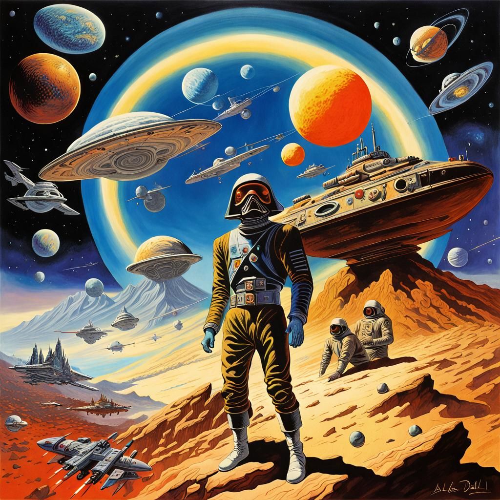 GALACTIC SPACE PIRATES MEDITATION IN WAR - AI Generated Artwork ...