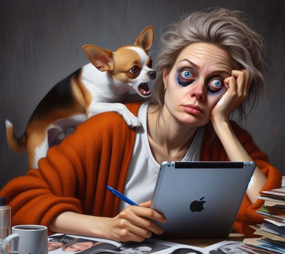 AI addiction 20 hours straight…. «voff, come to bed mum!…you crazy human!» - AI Generated ...