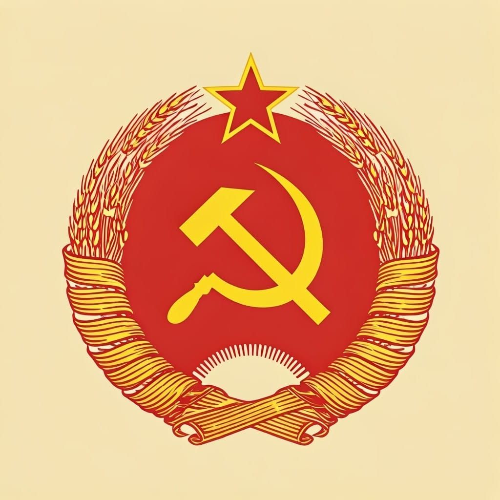 A COMMUNIST LOGO - A Red Star Symbol in Communist Iconograph...