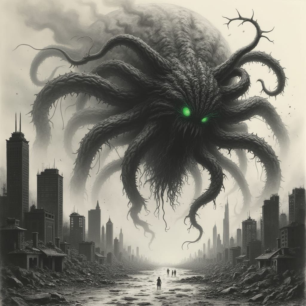 eldritch god attacking earth - Eldritch God Descends Upon a ...