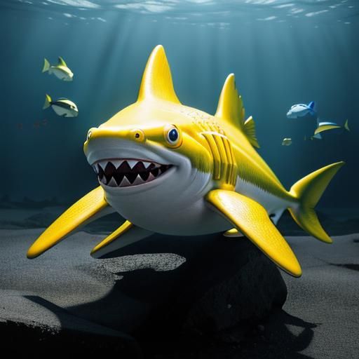Yellow Shark - AI Generated Artwork - NightCafe Creator