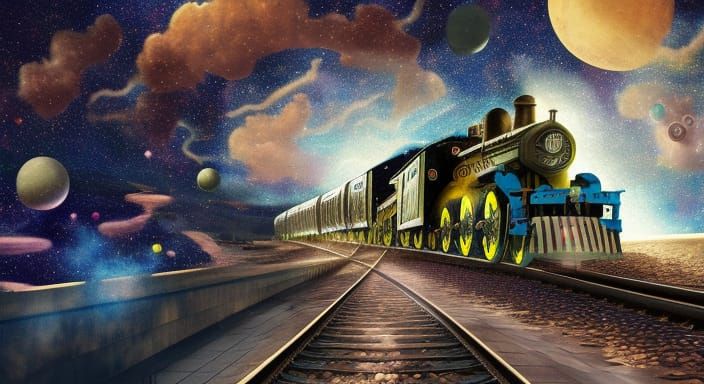 Astral Train - AI Generated Artwork - NightCafe Creator