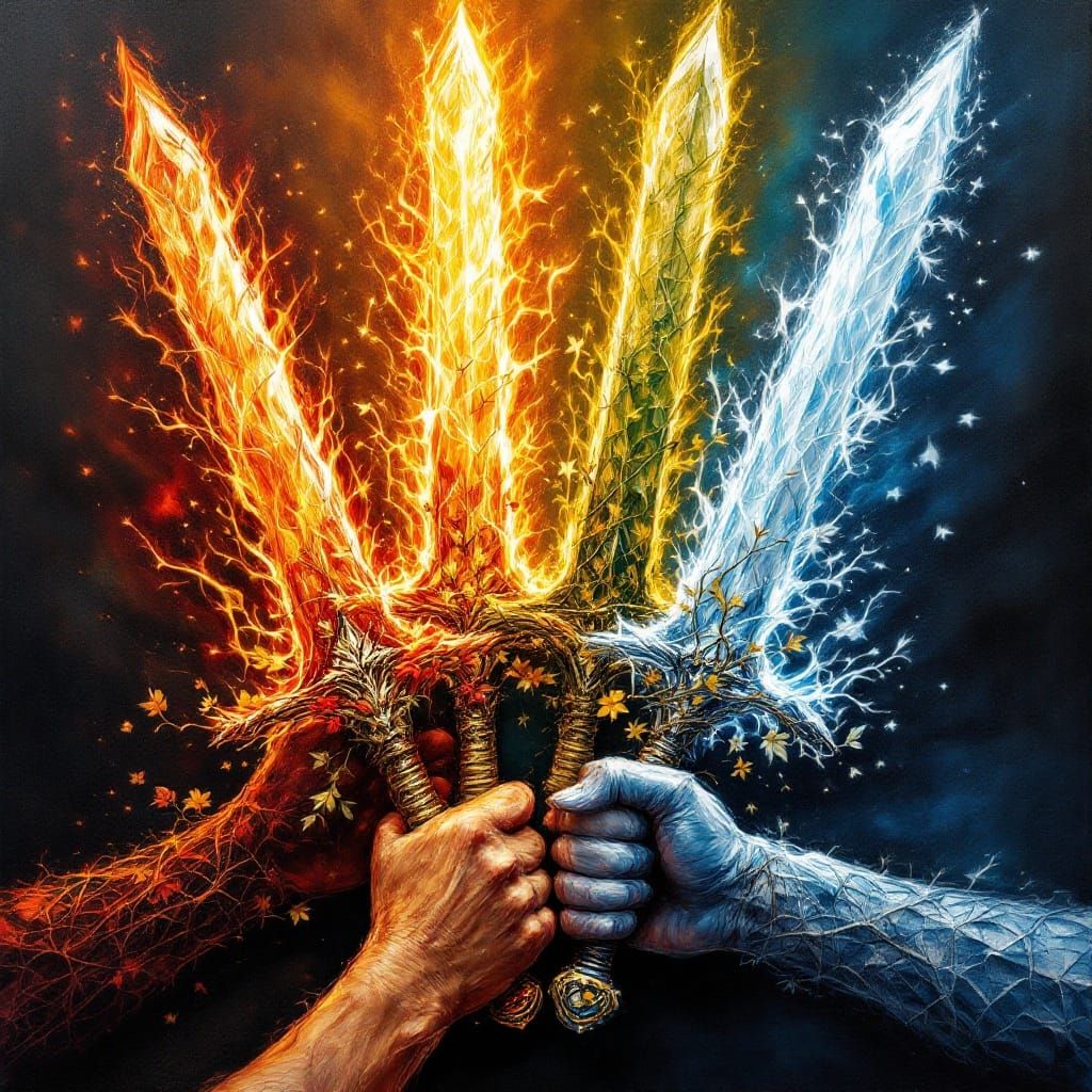 Elemental brotherhood - Elemental Swords Unite in Harmony, a...