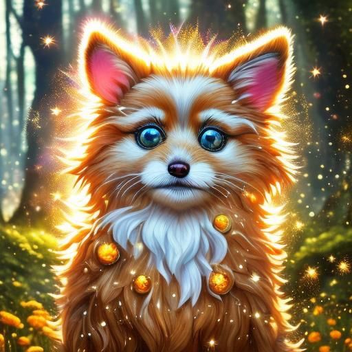 Sparkly Dog - 1.5, 3 - AI Generated Artwork - NightCafe Creator