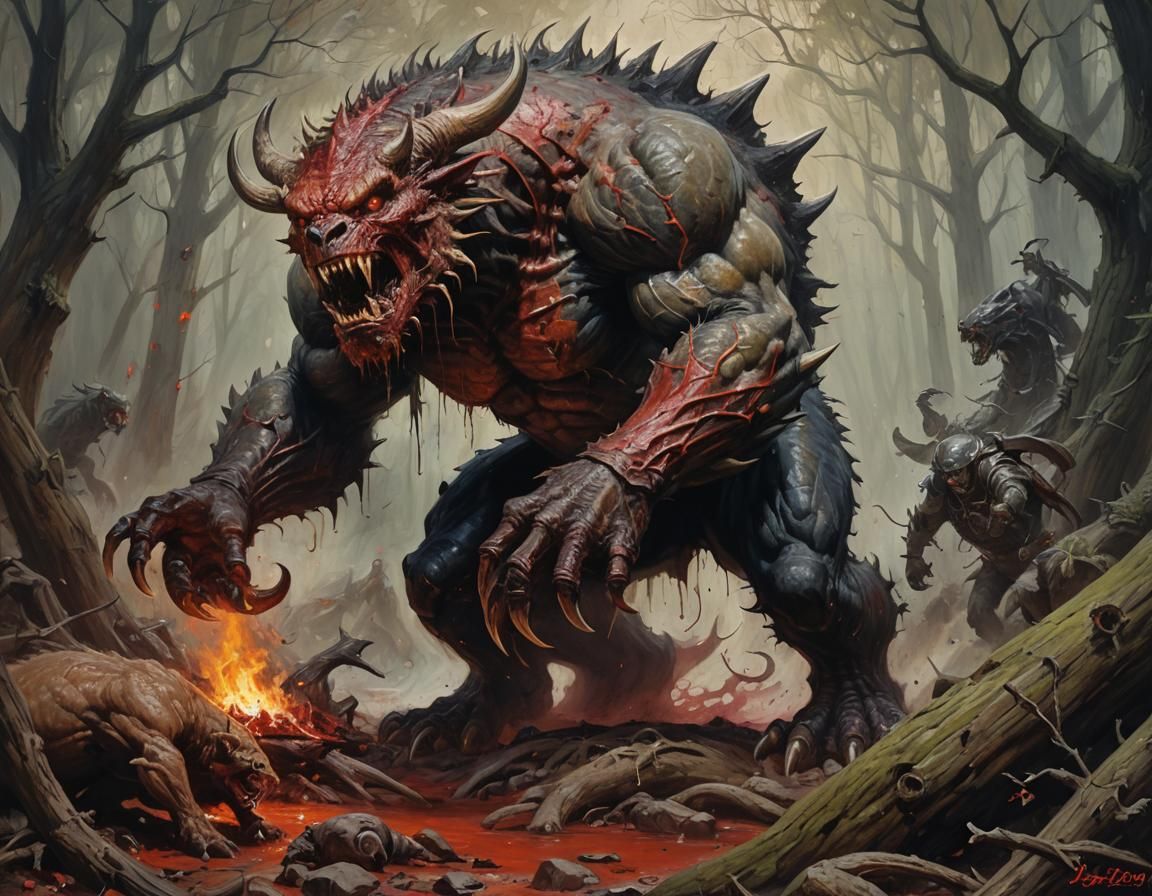 The Blood Beast - AI Generated Artwork - NightCafe Creator