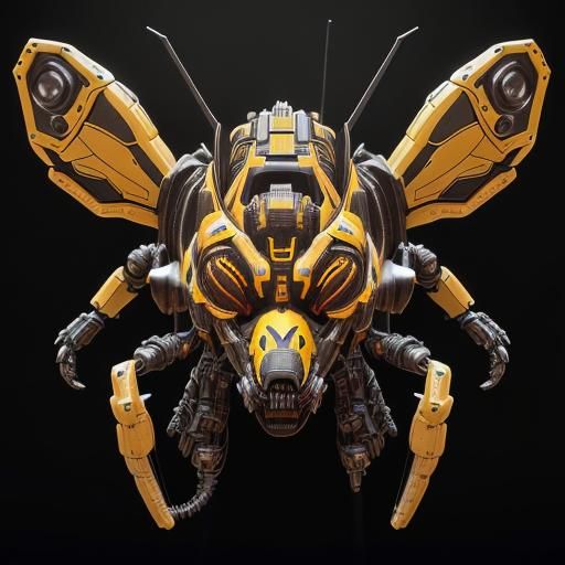 Sharp, focused, vibrant, colorful, clear image, high contrast. A yellow ...