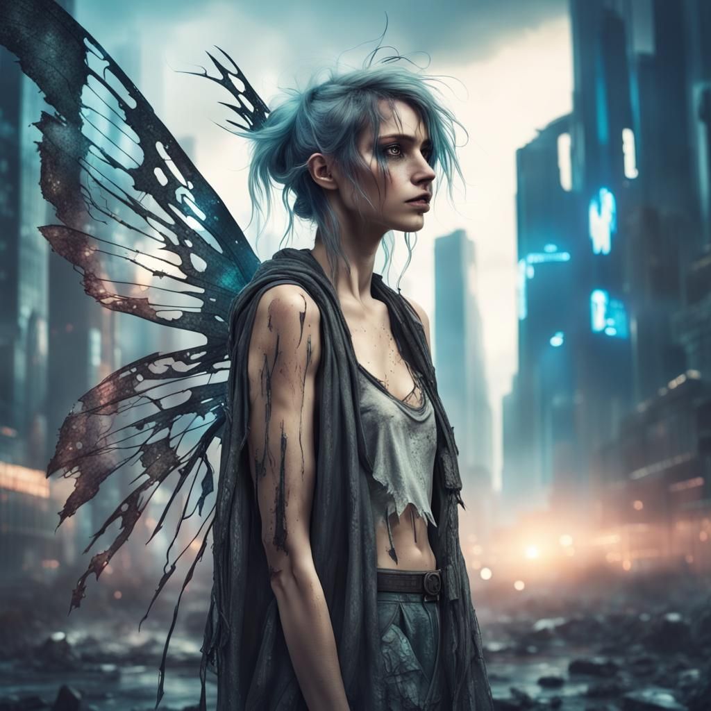 Torn Wings - AI Generated Artwork - NightCafe Creator