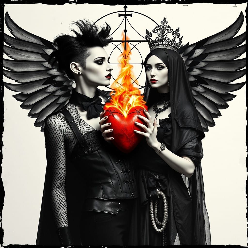 Punk Faith, Our Lord Goth Jesus , Our Lady Of Social Awareness wearing ...