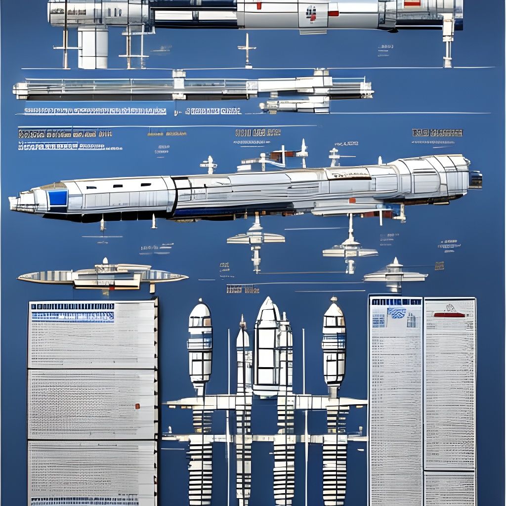 Space Station Blueprints - AI Generated Artwork - NightCafe Creator