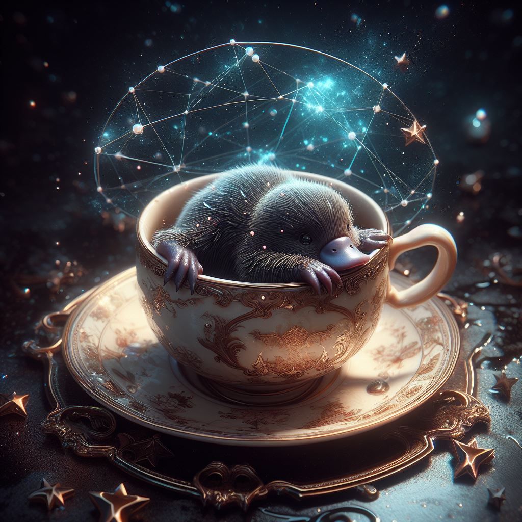 Platypus in tea cup - AI Generated Artwork - NightCafe Creator