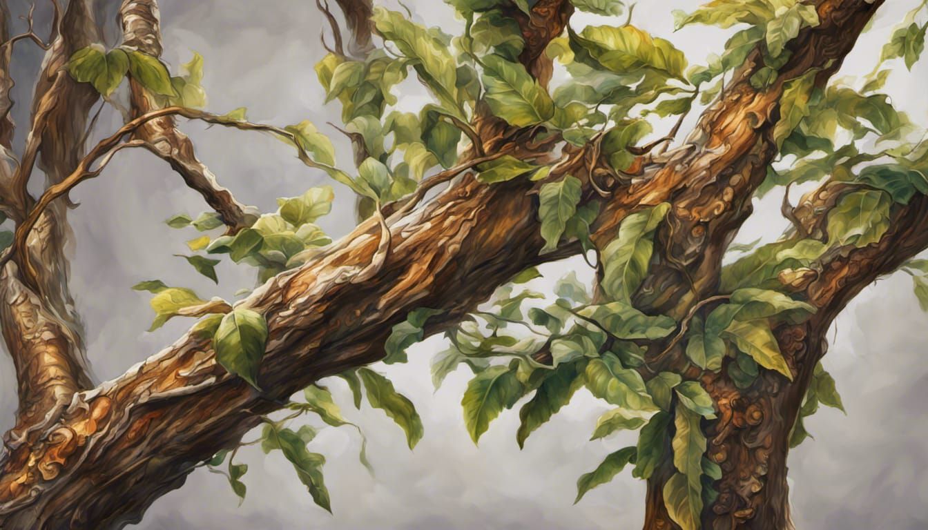 A grove of aromatic balm of gilead trees drip balsam from the bark ...