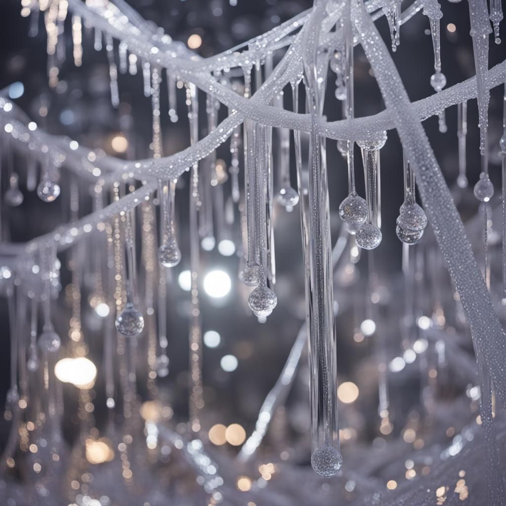 strings of ice - AI Generated Artwork - NightCafe Creator