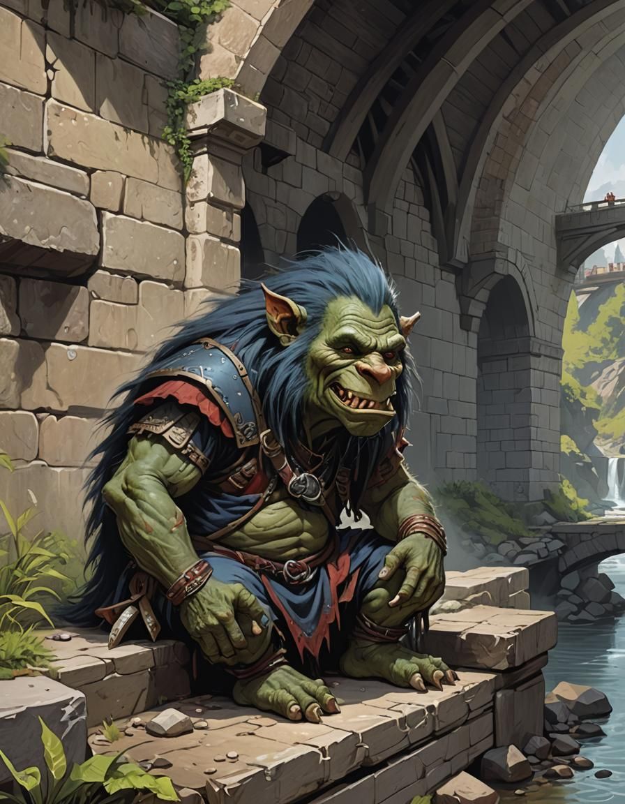 D&D 5e Troll Sitting under a bridge - AI Generated Artwork - NightCafe ...