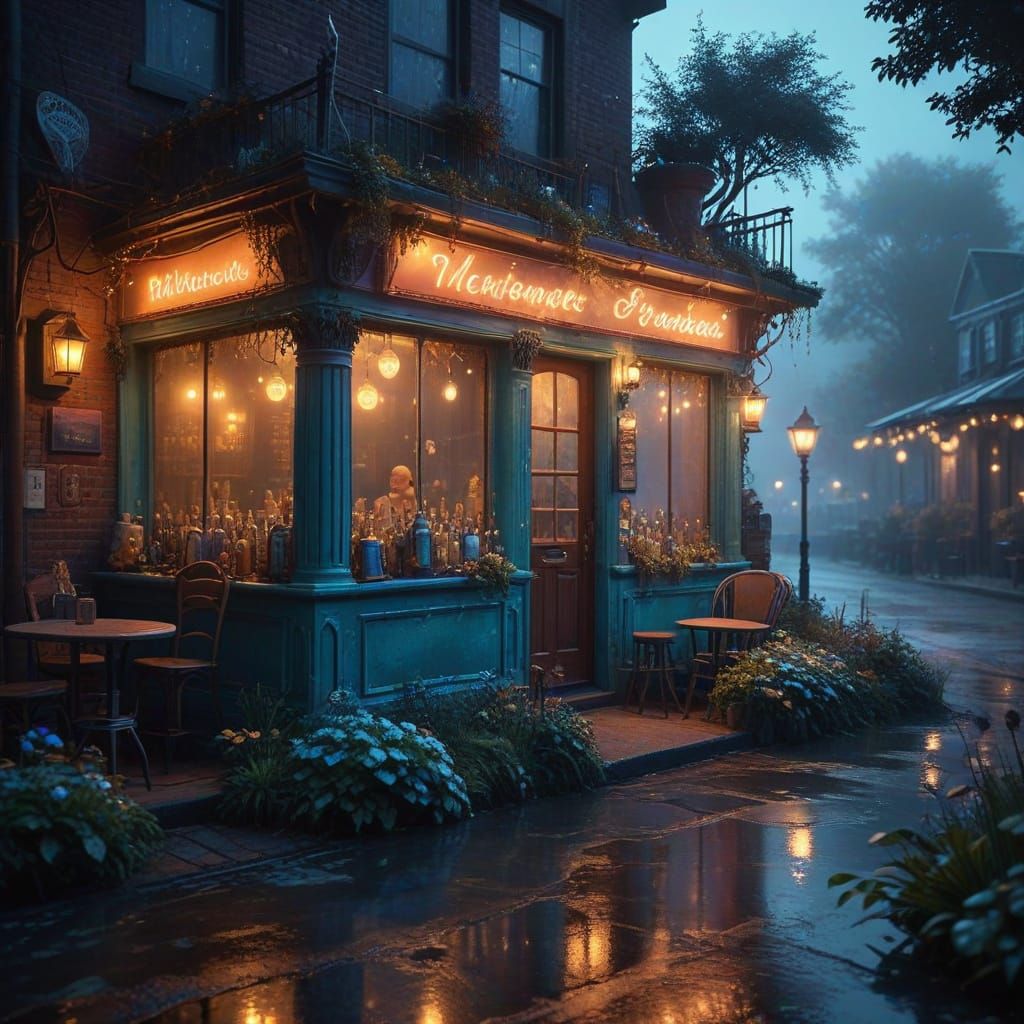 Whimsical Mermaid Dive Bar in a Fantasy 50s Settin... - AI Art