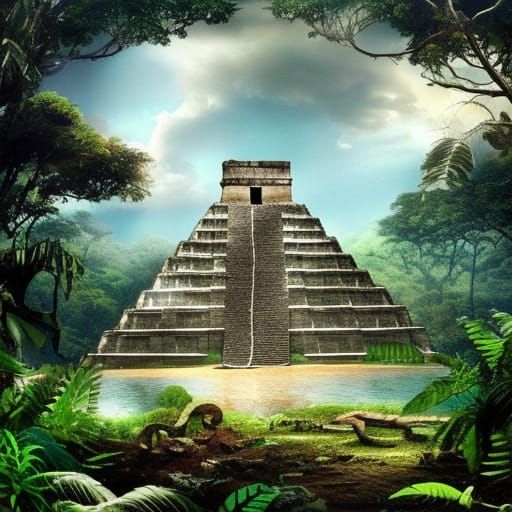 Cool Mayan temple - AI Generated Artwork - NightCafe Creator