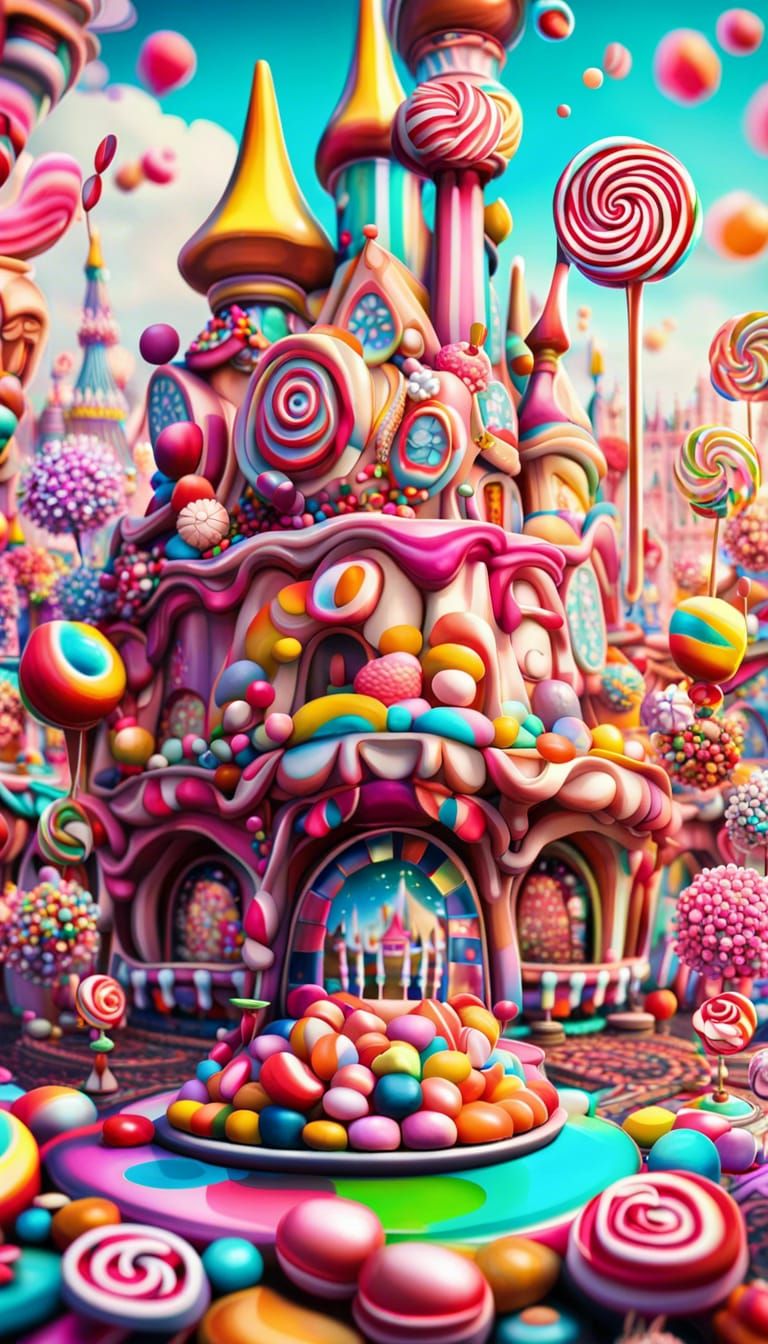 Candy disneyland intricate details, HDR, beautifully shot ...