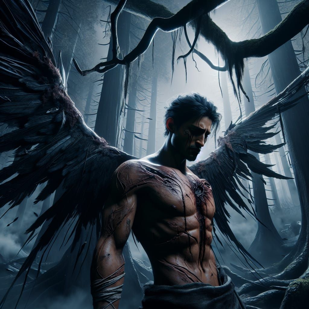 Fallen Angel - AI Generated Artwork - NightCafe Creator