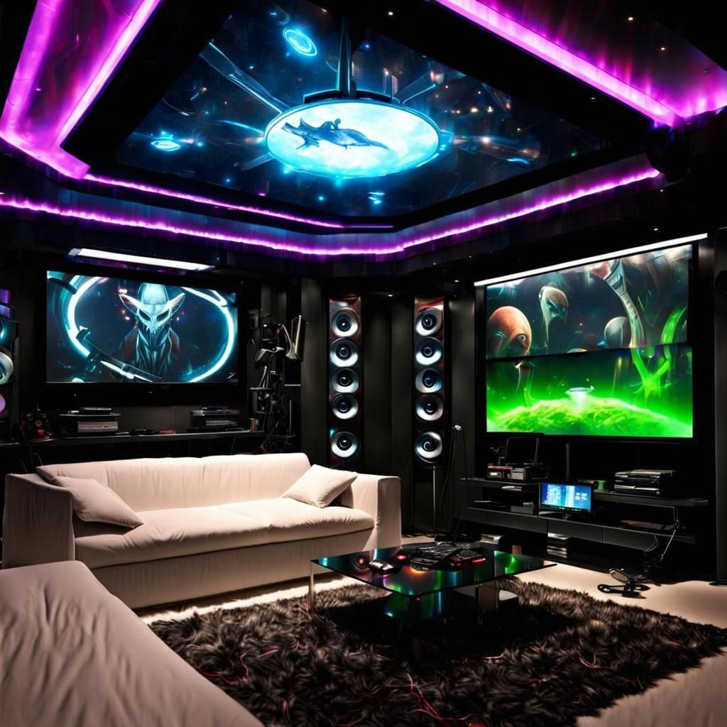 Gamer Cave - AI Generated Artwork - NightCafe Creator