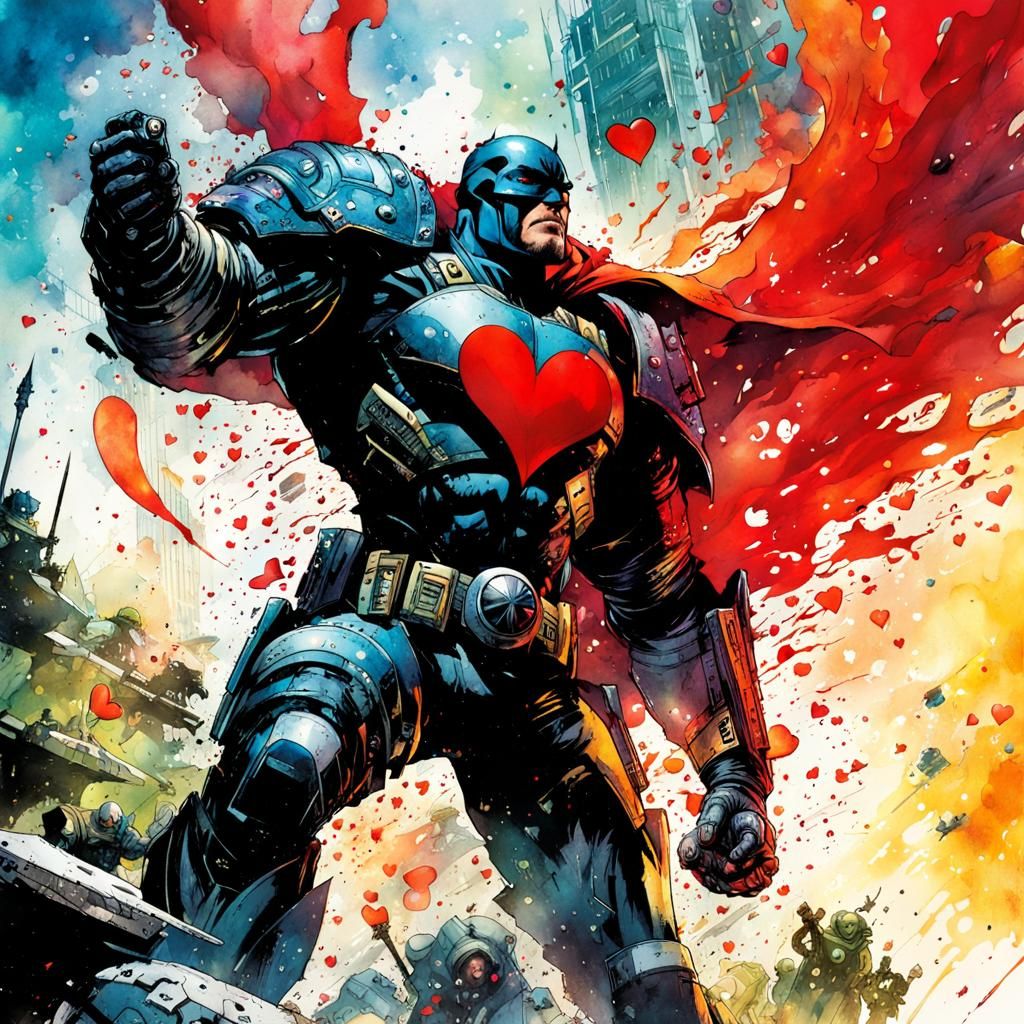 Superheart loveman - AI Generated Artwork - NightCafe Creator