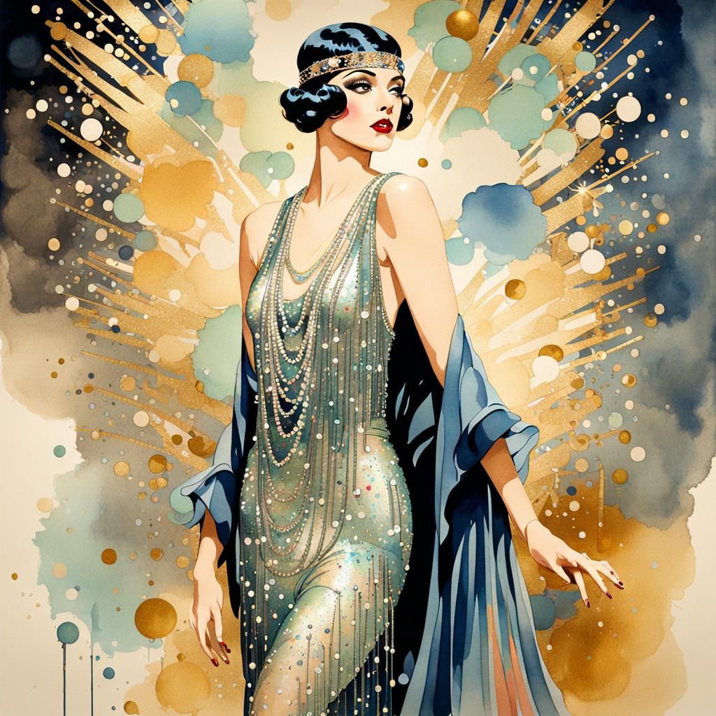 Beautiful flapper - AI Generated Artwork - NightCafe Creator
