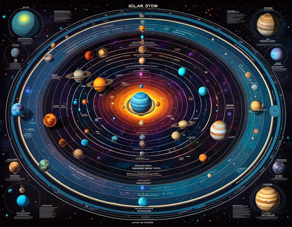 Solar System Map - AI Generated Artwork - NightCafe Creator