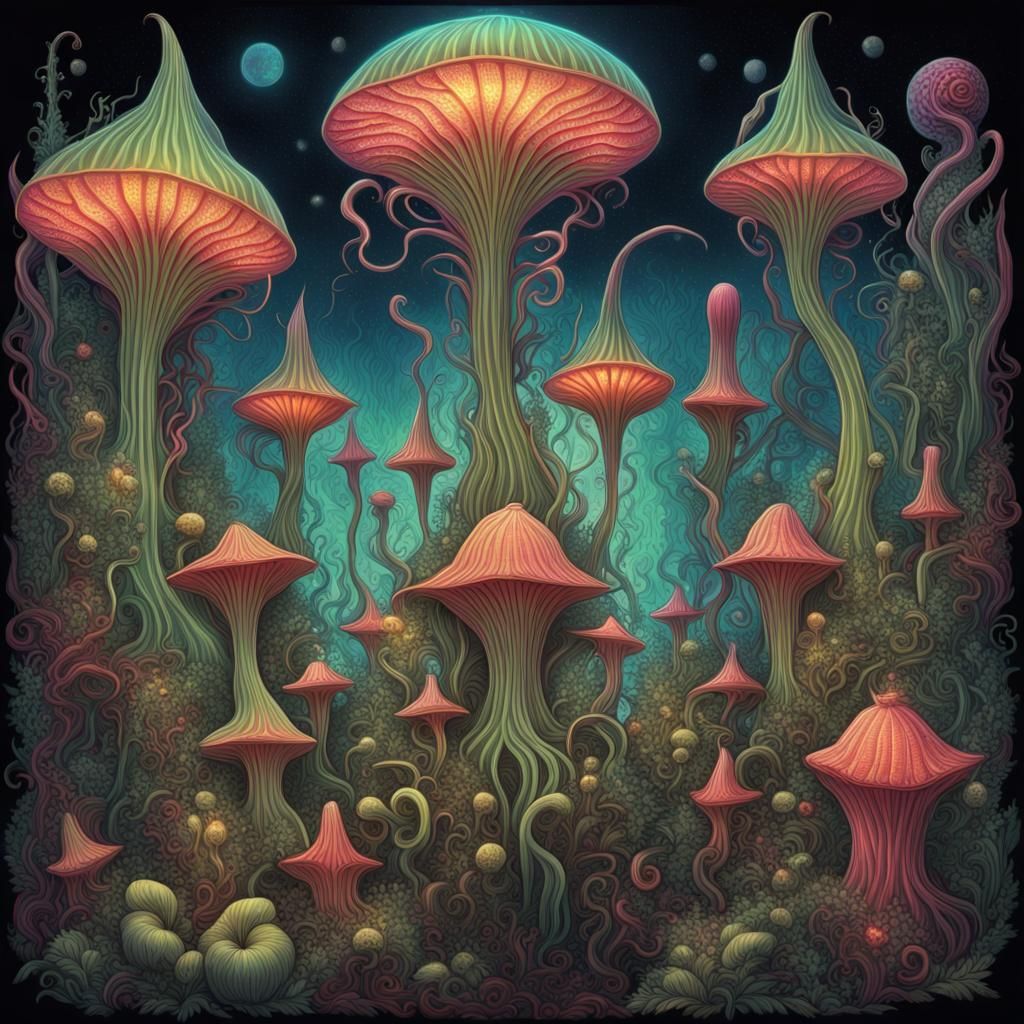 Shroom World - AI Generated Artwork - NightCafe Creator
