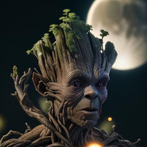 old Groot from Guardians of the Galaxy - AI Generated Artwork ...