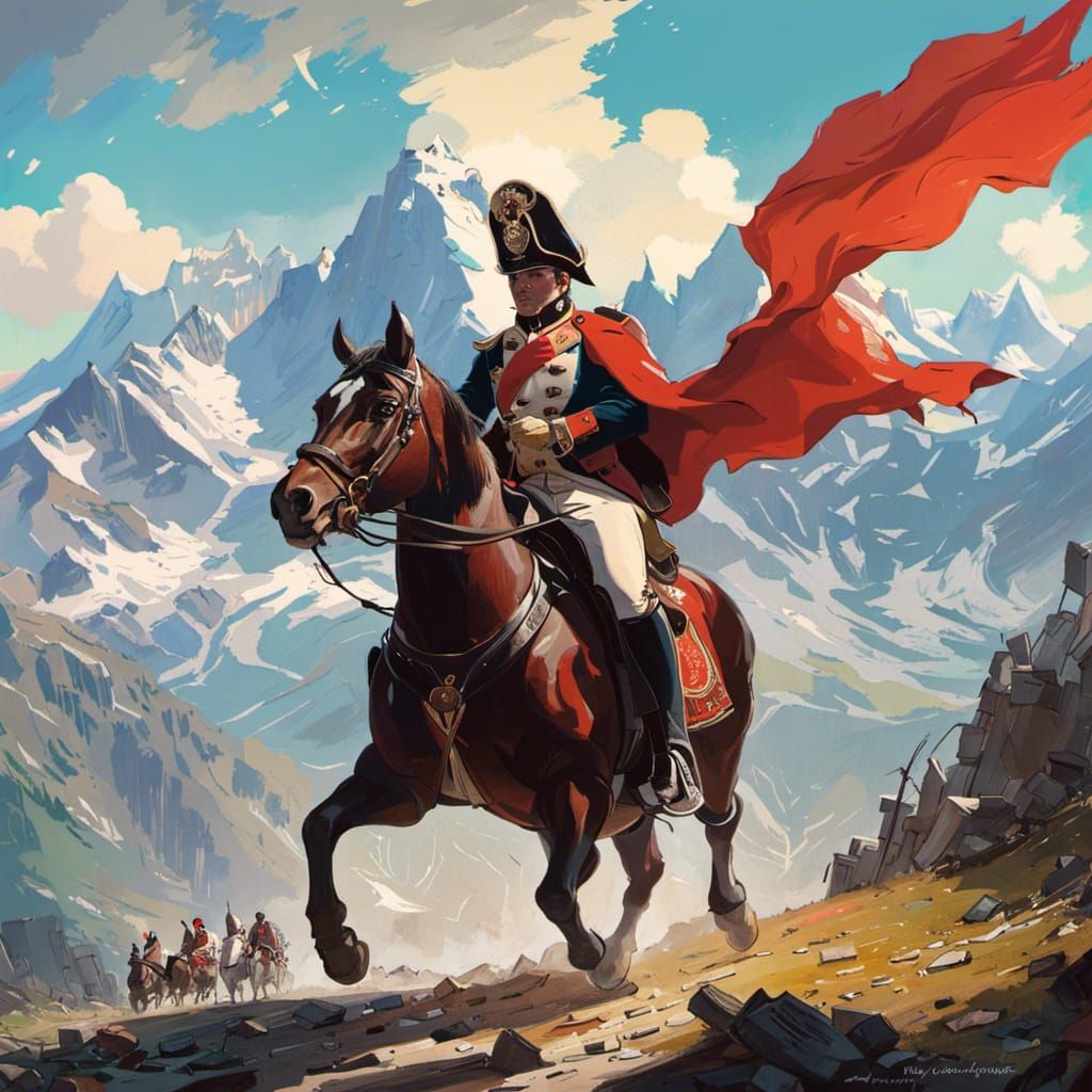 Collapsing Timelines: Napoleon Crosses the Alps - AI Generated Artwork ...