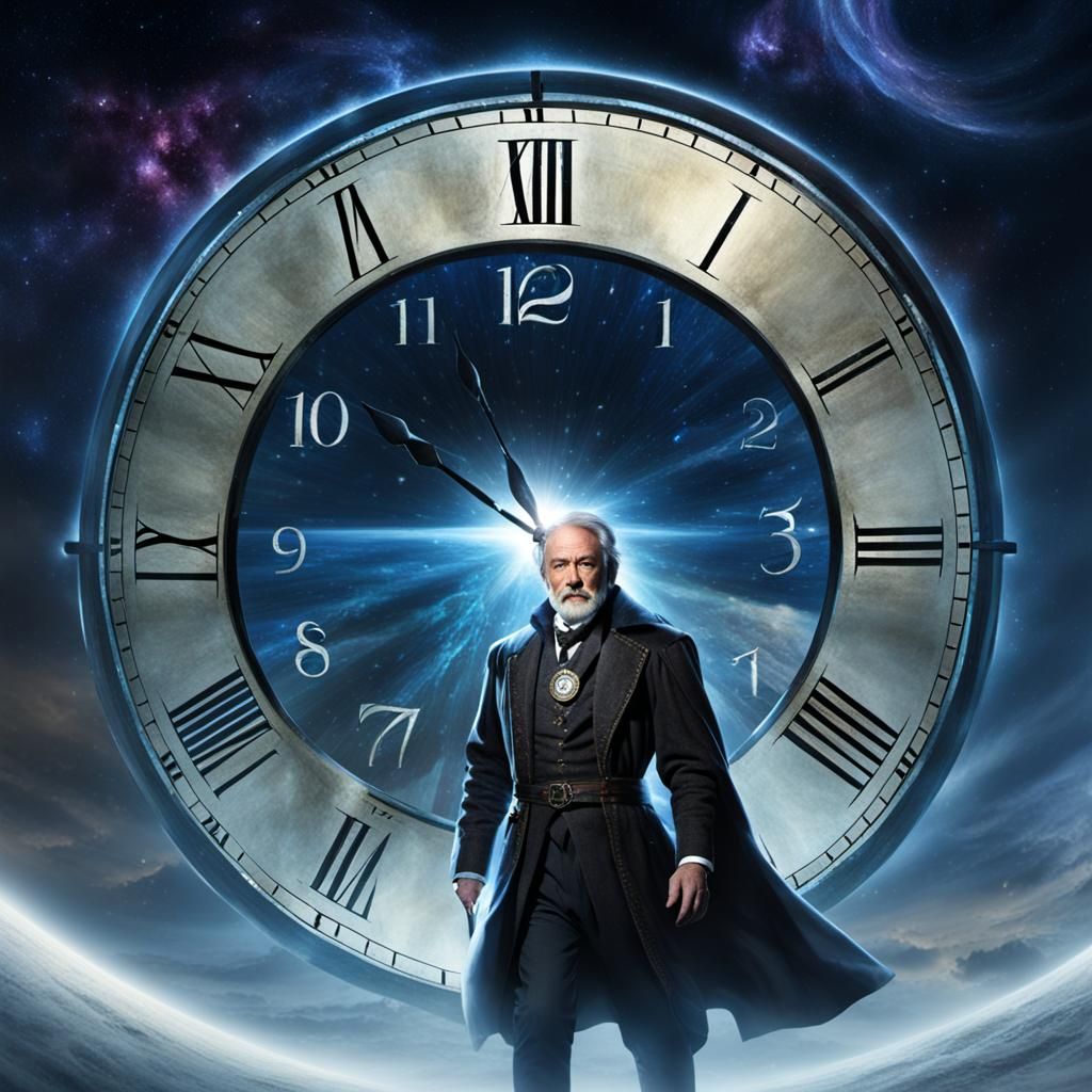 The time master - Timeless Figure with Hourglass and Clockwo...