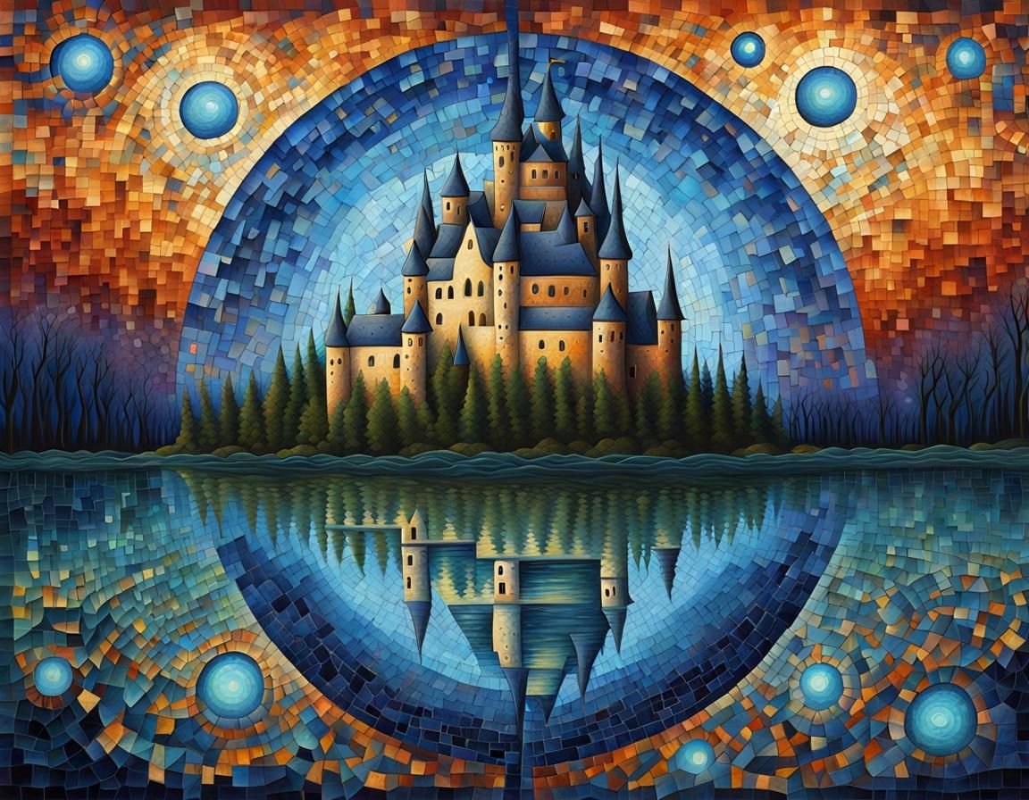 Celestial Mosaic Convergence Fractals Frost Castle Gradient ...