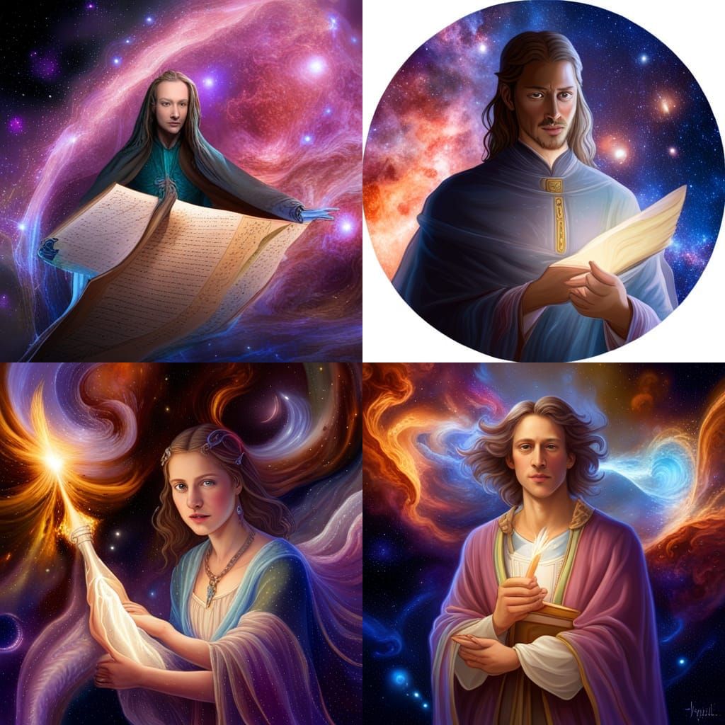 ethereal figure cloaked in darkness, standing at the precipice of a ...