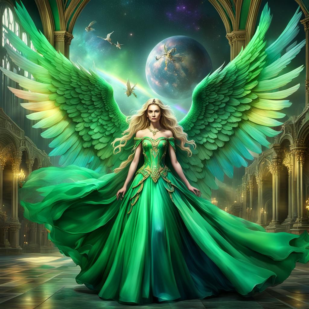 A Green Angel - AI Generated Artwork - NightCafe Creator