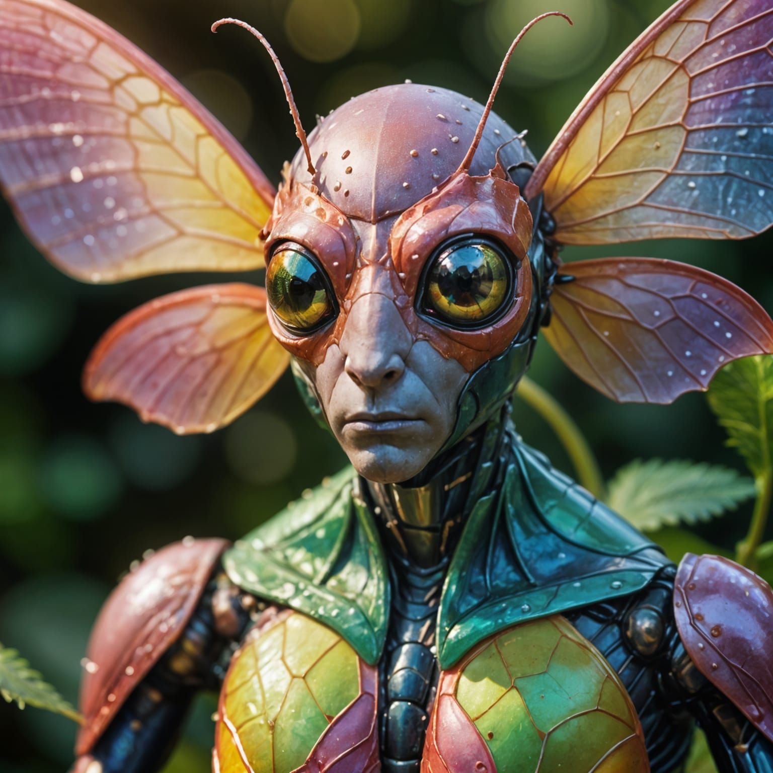 The Alien Insectoid - Ethereal Insectoid Hybrid in Vibrant R...