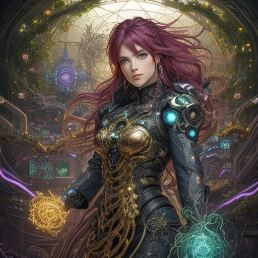 Hyper-realistic concept art. RPG Game character. Mid shot. Woman ...