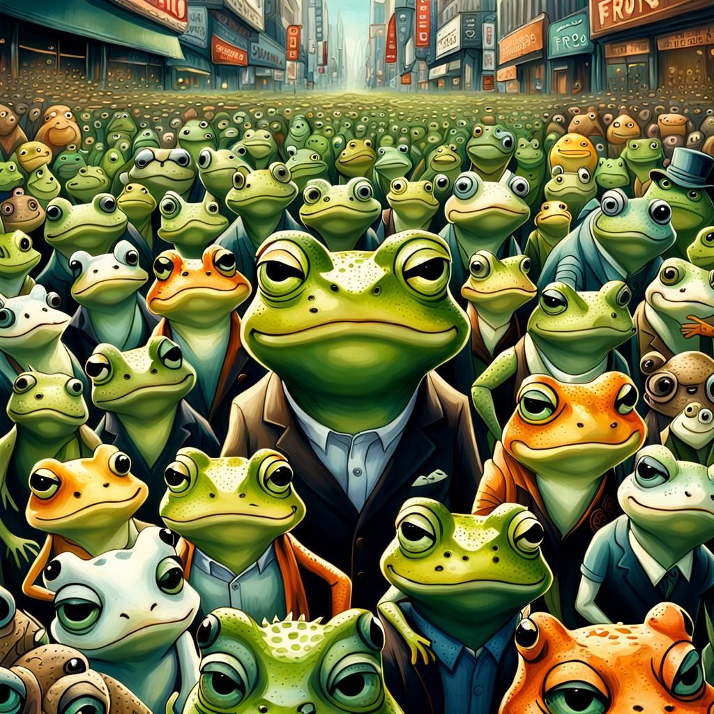 Frog city - AI Generated Artwork - NightCafe Creator