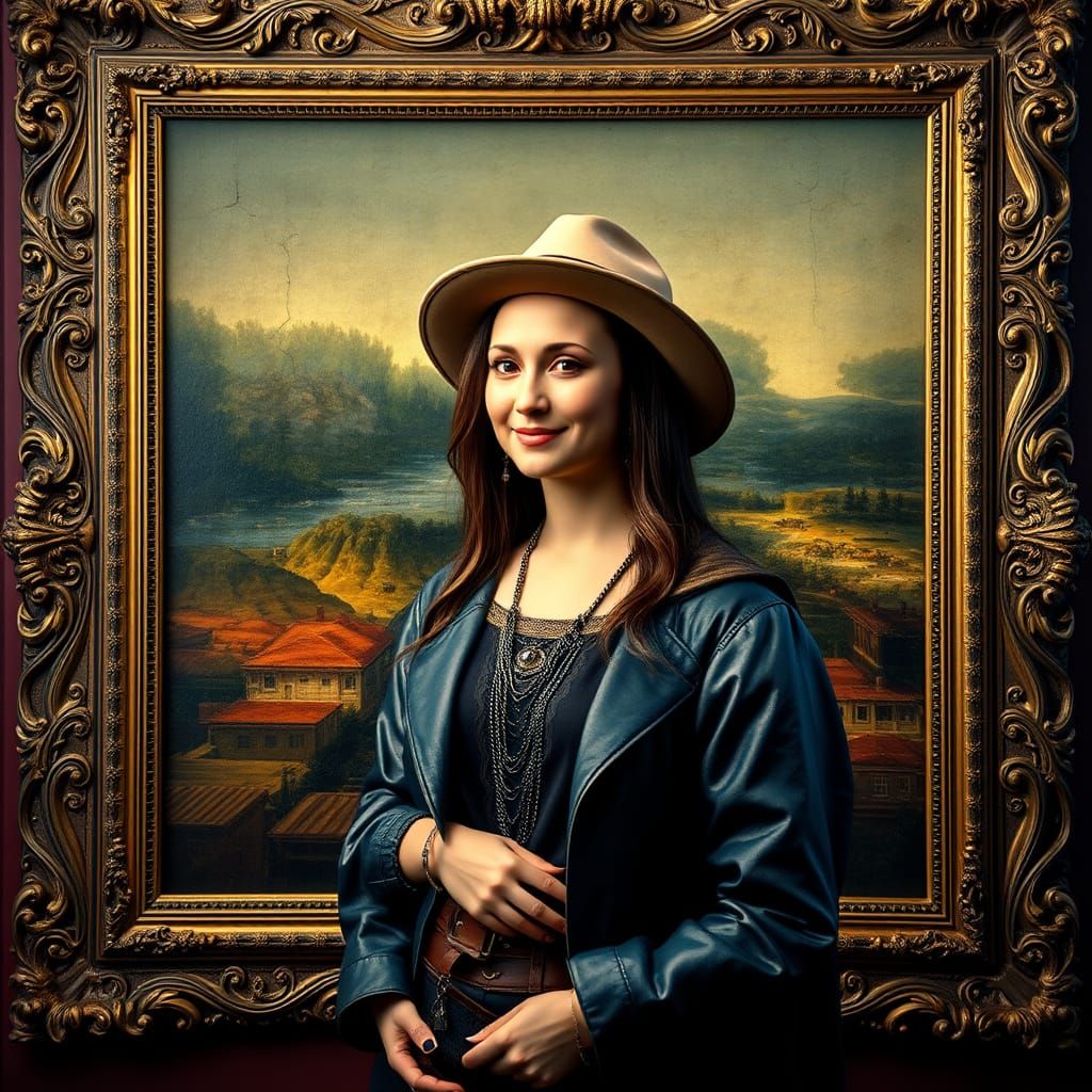 Modern Mona Lisa Meets Her Renaissance Rival - AI Art