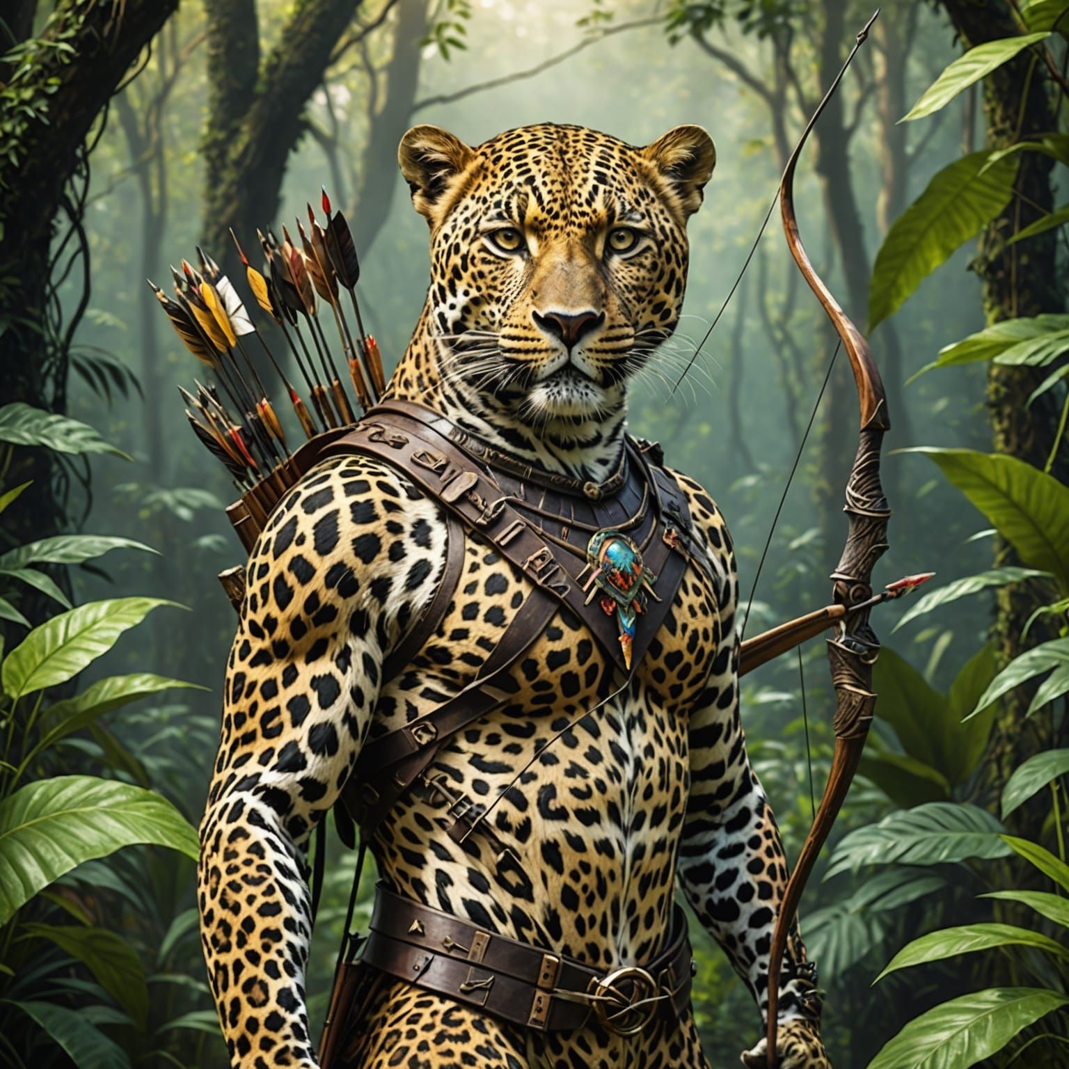 Leopard Hybrid Human - AI Generated Artwork - NightCafe Creator