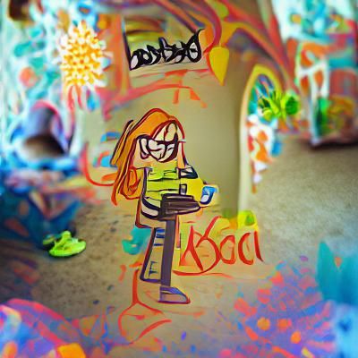 Becca is best child's drawing Kodak Ektar digital illustration graffiti ...