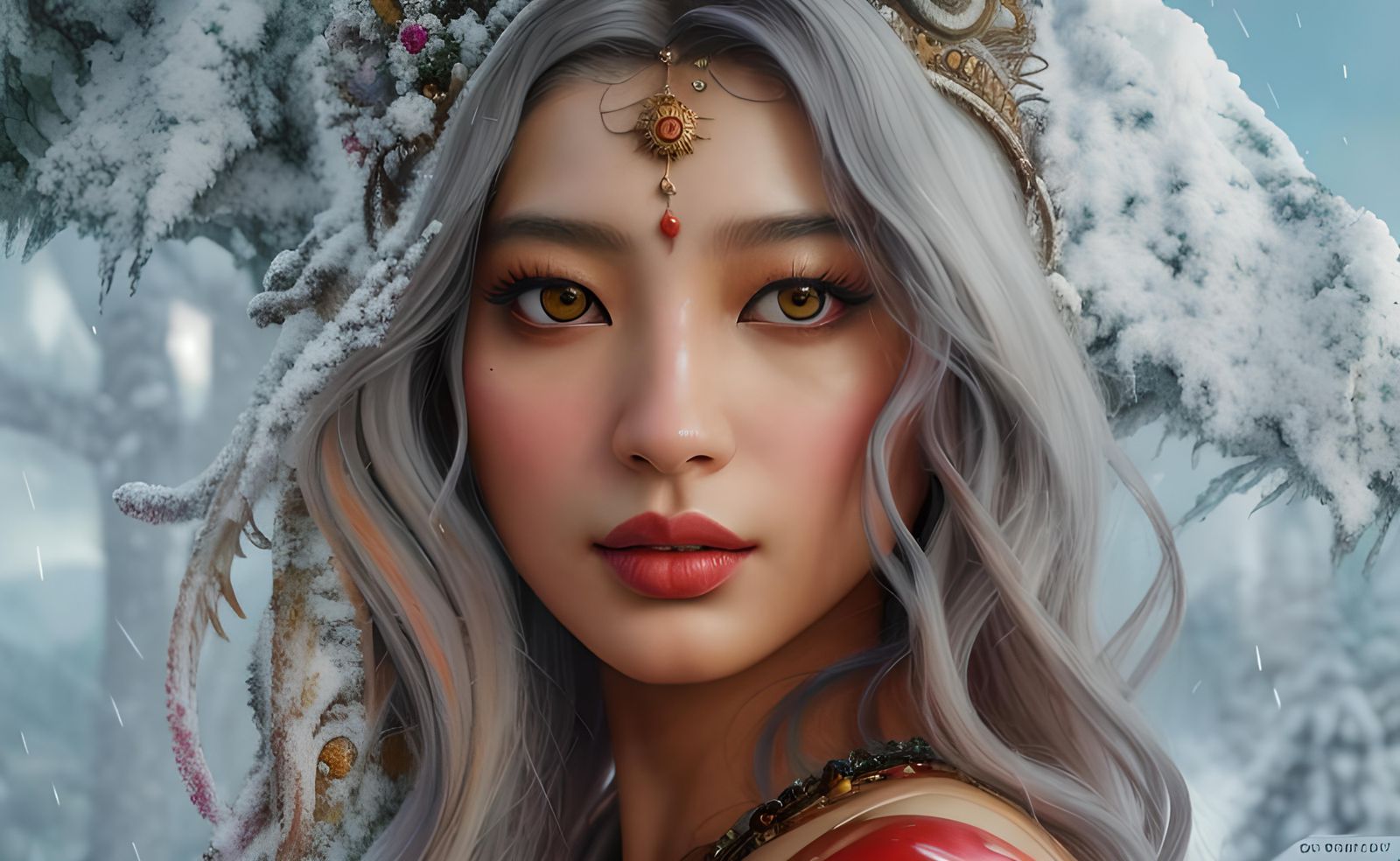 Snow Lake - AI Generated Artwork - NightCafe Creator