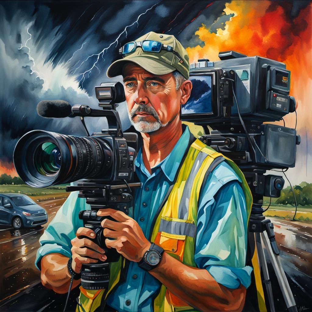 Reporting a storm - AI Generated Artwork - NightCafe Creator