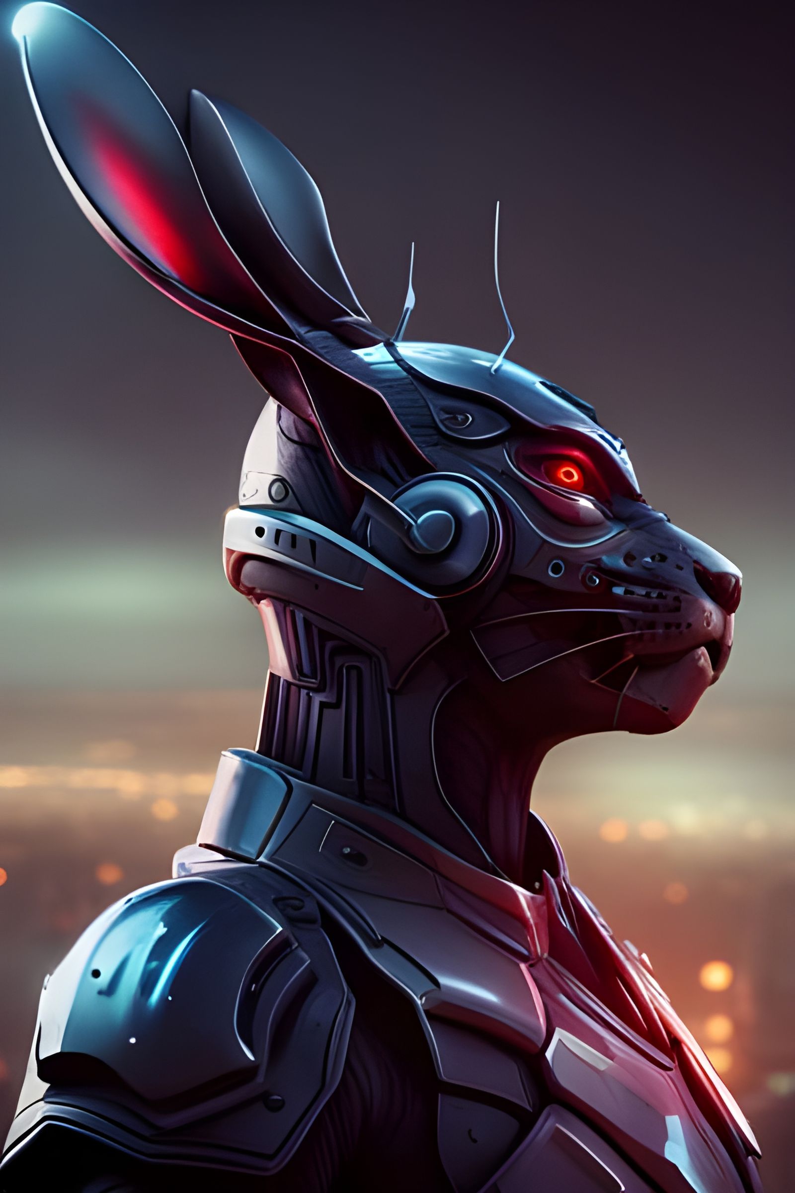 Robot rabbit - AI Generated Artwork - NightCafe Creator