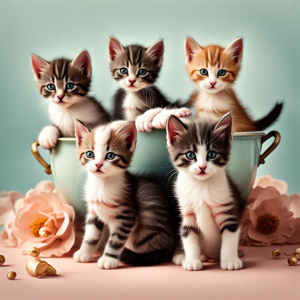 Kindle of Kittens 24 - AI Generated Artwork - NightCafe Creator