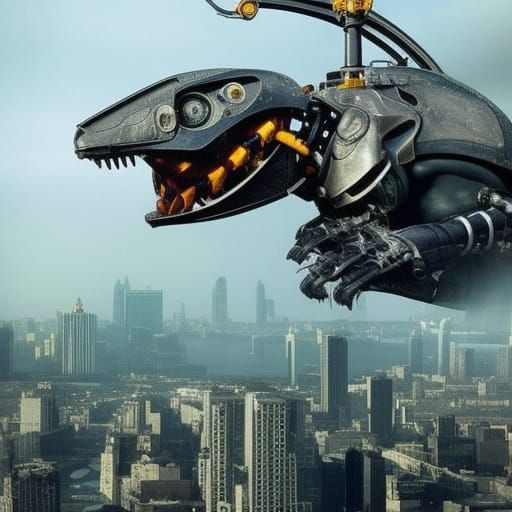 2000s SyFy Channel made-for-TV movie about a giant, mechanical "flying ...