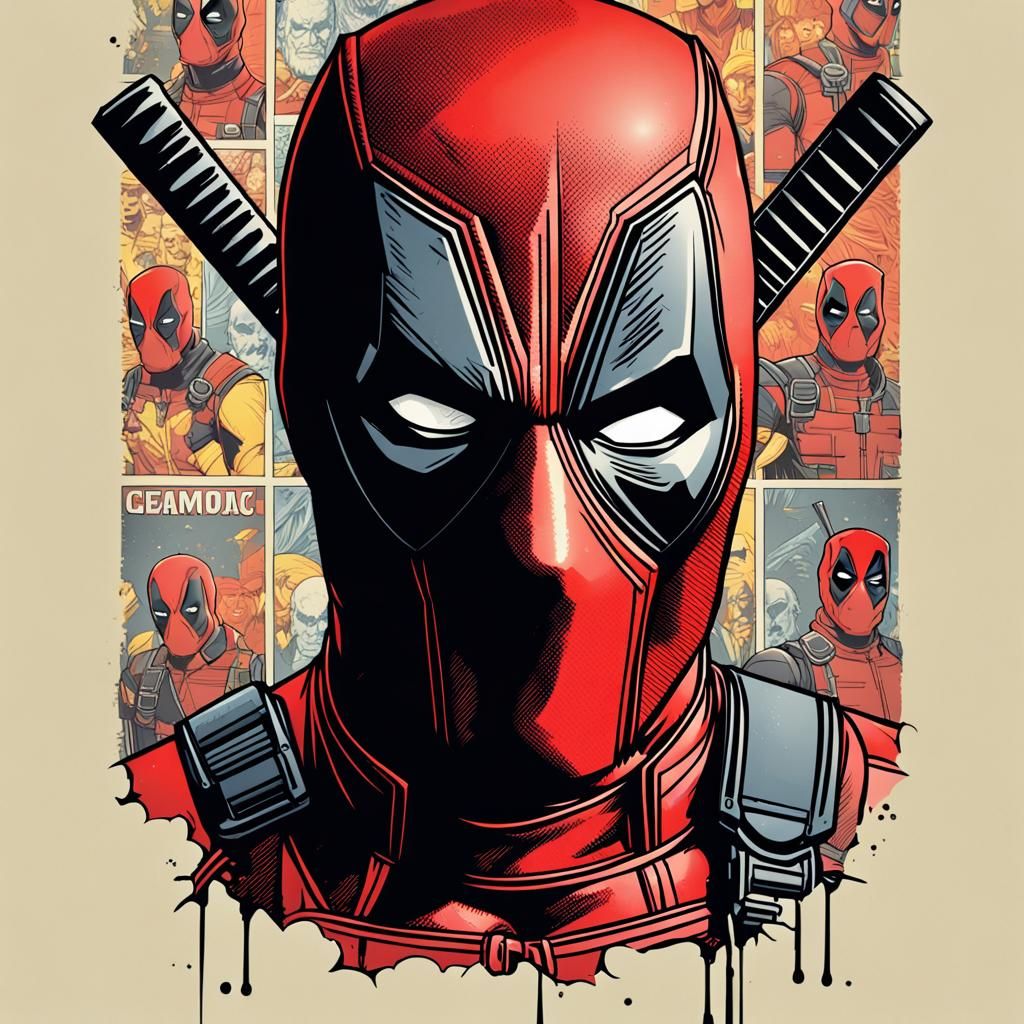 Comic book Deadpool - AI Generated Artwork - NightCafe Creator