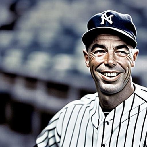 Joe DiMaggio; Close-up portrait, color portrait, Linkedin profile ...