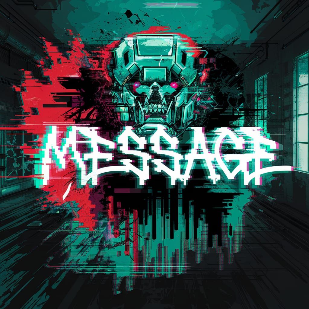 Vibrant Cyberpunk Apocalypse in High Contrast - AI Art